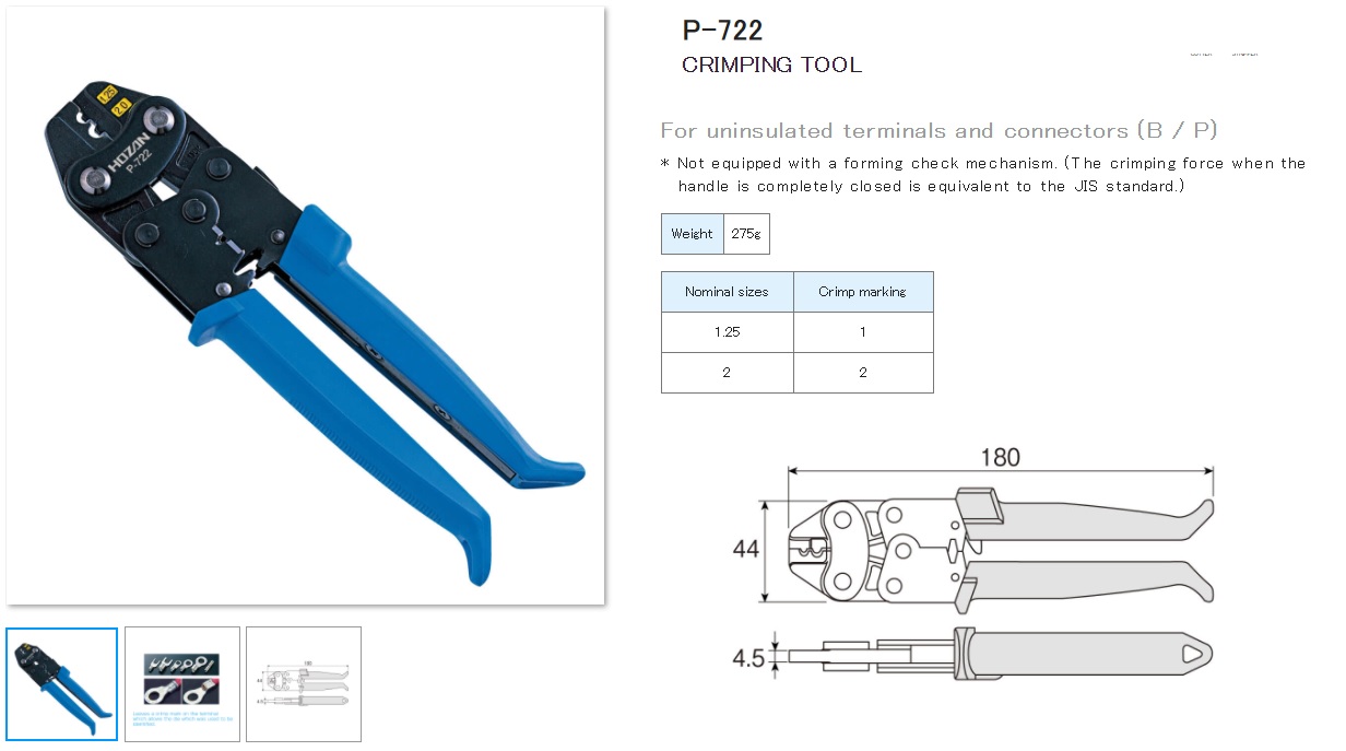 Ichiban Precision Sdn Bhd - Hozan - HOZAN CRIMPING TOOL